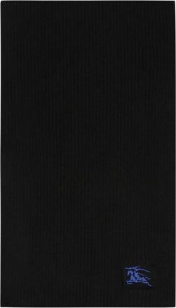 Burberry Homme, Accessoires, Noir, Taille: ONE Size &Eacute;charpe c&ocirc;tel&eacute;e brod&eacute;e du logo