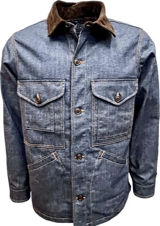 Manifattura Ceccarelli Homme, Vestes, Bleu, Taille: XL Veste de travail en denim