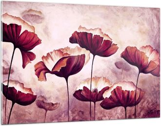 Arttor Wandbilder Dekoration Wohnzimmer Mohn Blume Wiese Bilder auf Glas 120x80cm Glasbild Schlafzimmer Küche Deko Wand Kunstdruck Art Groß XXL Wanddeko Bild