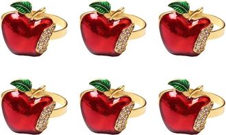 Soimiss 6stücke Apfel Serviettenringe Kreative Tischdekoration Für Festlichkeiten Und Restaurants Wiederverwendbar Hochwertige Verarbeitung Für Familienfeiern