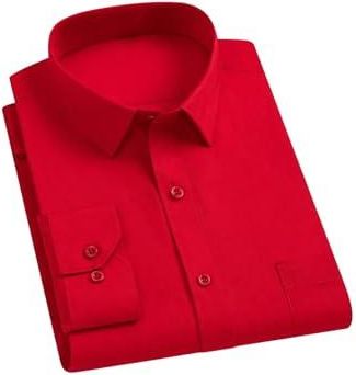 Generic Chemise d&eacute;contract&eacute;e &agrave; manches longues en velours c&ocirc;tel&eacute; pour homme, coupe r&eacute;guli&egrave;re, douce et formelle, 833, 6XL