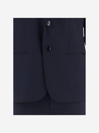 Giorgio Armani Virgin Wool Tailored Pant Suit - Navy