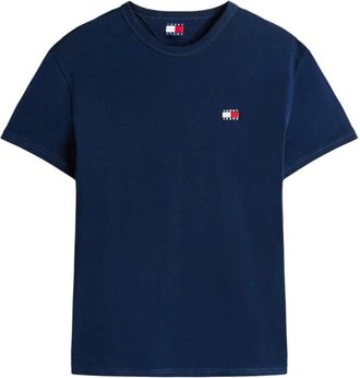 Tommy Jeans Homme, Tops, Bleu, Taille: XS Cotton T-Shirt