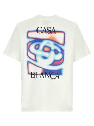 Casablanca Logo-Embroidered Organic Cotton T-Shirt - White