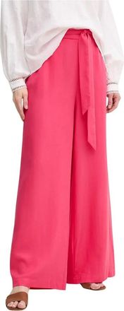 Gaud&igrave; Hosen mit Bindeg&uuml;rtel und weitem Bein - - Trousers - Damen - Rosa - S
