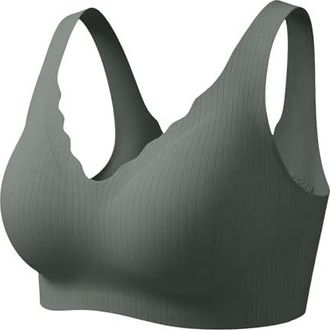 Generic Brassi&egrave;re c&ocirc;tel&eacute;e sans couture pour femme - Soutien-gorge confortable sans armatures avec larges bretelles, doux et extensible - Coussinets amovibles,