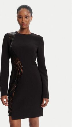 Just Cavalli Coctailkleid 79PAO918 Schwarz Regular Fit