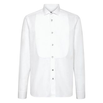Philipp Plein Shirt Black Tie - - Shirts - Herren - Wei&szlig; - 2XL