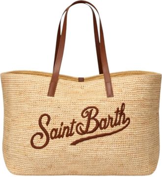 MC2 Saint Barth Femme, Sacs, Jaune, Taille: ONE Size Raffia City Shoulder Bag