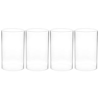 Garneck Glaszylinder Für Kerzen 4 Stücke Winddichte Cup Kuppel Für Kerzenhalter Ersatz Zylinder Kerzenständer Ohne Boden für Zuhause Wohnzimmer Hochzeit Tisch