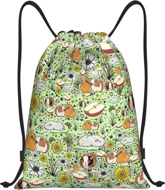 Generic Meerschweinchen-Abdruck Rucksack Tasche Kordelzug Unisex Rucks&auml;cke for Alltag Urlaub Schwimmen 36X42Cm