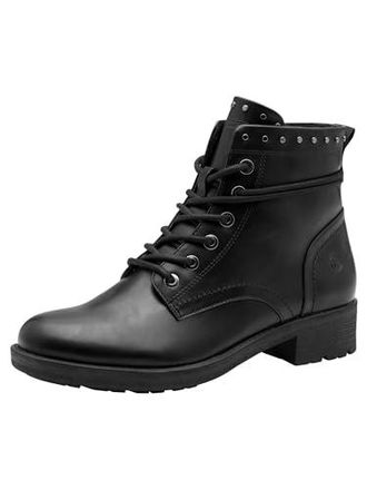 Tamaris Bottines plates en dentelle pour femme 1-25133-45 - Noir - Taille 38 EU, Noir, 38 EU