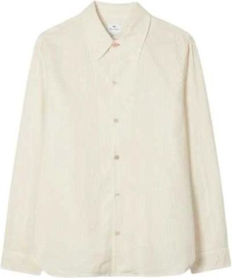 Paul Smith Homme, Chemises, Beige, Taille: L Chemise &agrave; Carreaux Textur&eacute;s Ton sur Ton