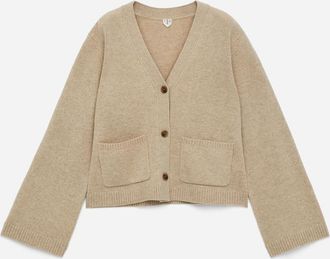 Arket Strickjacke Aus Wolle -Beige