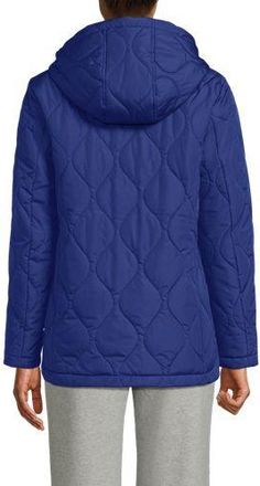 Lands End Isolierte Steppjacke FeatherFree, Damen, Gr&ouml;&szlig;e:36-38 petite, Blau, Polyester, by Lands End