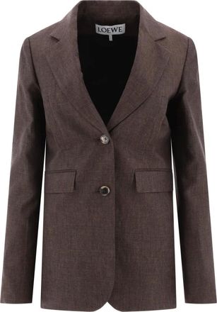 Loewe Femme, Vestes, Brun, Taille: 36 FR Blazer Crois&eacute; Tailleur