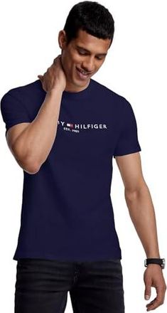 Tommy Hilfiger T-shirt à manches courtes avec logo pour homme, Taille XL