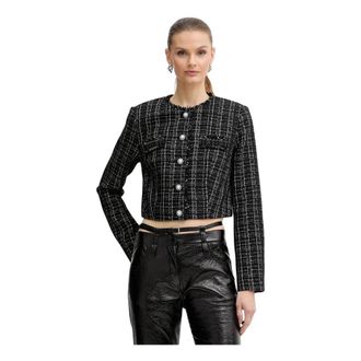 Guess Sandra Tweed Jacket - - Jackets - Damen - Schwarzk - L
