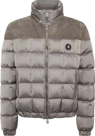 Billionaire Boys Club Homme, Vestes, Gris, Taille: 4XL Doudoune matelass&eacute;e &agrave; empi&egrave;cements en daim