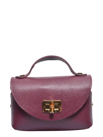 Anna Luchini Weinfarbe Rindsledertasche