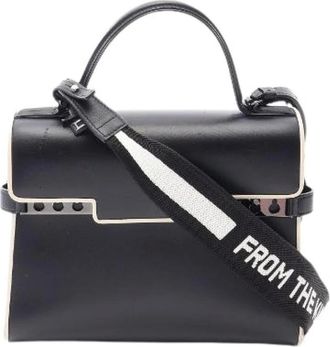 Delvaux Pre-owned Sac Tempete MM Cuir 2way - Femme - Pre-owned - Noir - Taille: ONE Size