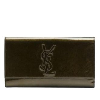 Saint Laurent Pre-owned Cuir pochettes-minaudieres - Femme - Pre-owned - Vert - Taille: ONE Size