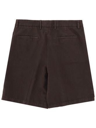 Ermenegildo Zegna Cotton-Linen Bermudas - Brown