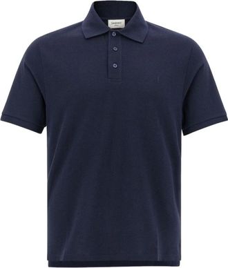Saint Laurent Cassandre Poloshirt - - Tops - Herren - Blau - XL