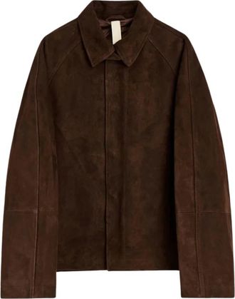 Sunflower Homme, Vestes, Brun, Taille: L Short Raglan Suede Jacket