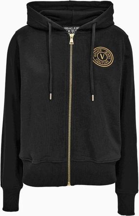 Versace Jeans Couture Femme, Sweatshirts et sweats &agrave; capuche, Noir, Taille: 34 FR SweaT-shirt Zipp&eacute;