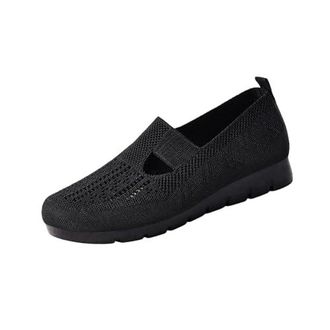 Generic Chaussures &agrave; enfiler pour femme en maille respirante, couleur unie, respirantes, l&eacute;g&egrave;res, confortables, classiques, d&eacute;contract&eacute;es, pour la course &agrave; pi