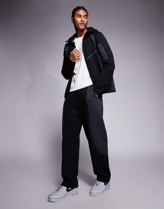 Nike Tech Pro - Pantalon de jogging en polaire - Noir et gris
