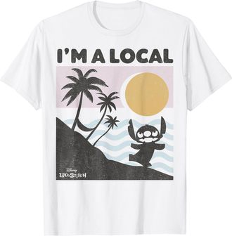 Disney Lilo & Stitch Im A Local Stitch Beach-Silhouette T-Shirt