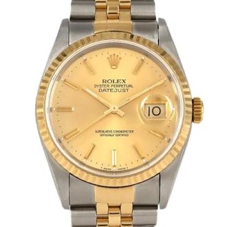 Rolex Montre Datejust Pre-owned en acier inoxydable x or jaune 16233 - Homme - Pre-owned - Jaune - Taille: ONE Size
