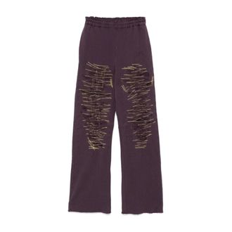Maison Margiela Wide Leg Hosen - - Trousers - Damen - Lila - 2XS