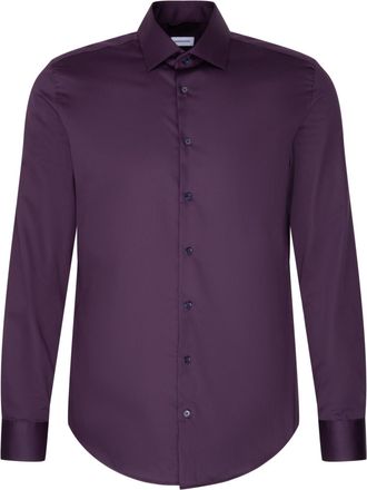 Seidensticker Herren Business Hemd, Lila, Kragenweite: 45