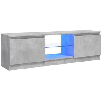 vidaXL Vidaxl - TV-Schrank mit LED-Leuchten Betongrau 120x30x36 cm