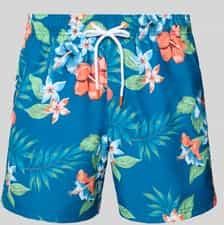 Sundek Badehose mit Ges&auml;&szlig;tasche und Label-Patch