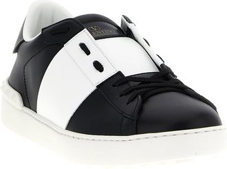 Valentino Garavani Leather Open-Band Sneaker - Black