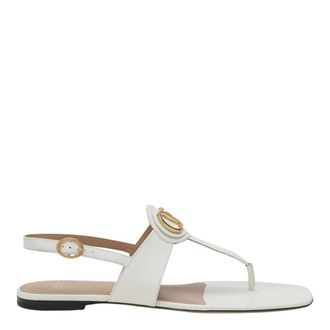 Valentino Garavani Femme, Chaussures, Blanc, Taille: 37 1/2 EU Tongs VLogo Signature