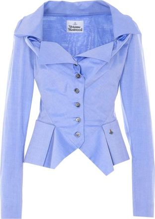 Vivienne Westwood Femme, Blouses et Chemises, Bleu, Taille: 40 FR Monday Shirt