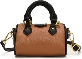 Generic Exquis Mini petit sac &agrave; main cylindrique haut de gamme pour femme Sac &agrave; bandouli&egrave;re &agrave; une &eacute;paule, marron, 1