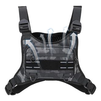 Generico Umh&auml;ngetasche f&uuml;r Herren, Sporttasche, Brusttasche, verstellbare Weste, Wandern, Jagd, Gymnastik, Unisex, Radfahren, Reisen, Outdoor, schnell in spezi
