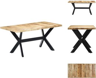 vidaXL Vidaxl - Esstisch 160x80x75 cm Raues Mangoholz - Esstisch - Mangoholz - Industrieller Stil - Vintage Möbel - Küchentisch