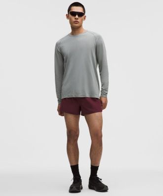 lululemon Mile Maker Shorts mit Liner aus -Stoff f&uuml;r M&auml;nner - 10 cm - Gr&ouml;&szlig;e 2XL in Burgundy Bay