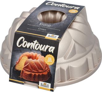 RBV BIRKMANN Birkmann, Contoura, Gugelhupfform Krone, Backform aus Aluguss, mit Antihaftbeschichtung und Rezept, 887022