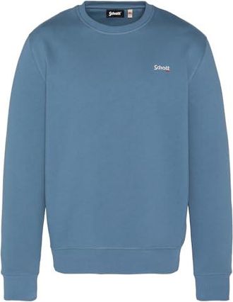 Schott NYC Mixte Swcasual1 Sweatshirt, Bleu, M EU