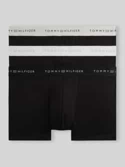 Tommy Hilfiger Trunks mit elastischem Logo-Bund im 3er-Pack