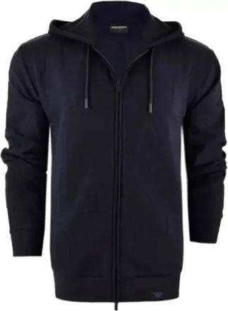 Emporio Armani Homme, Sweatshirts et sweats &agrave; capuche, Bleu, Taille: M Iconic Eagle Zip SweaT-shirt