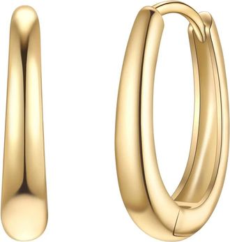 Glanzst&uuml;cke M&uuml;nchen Ohrringe - Sterling Silber Creolen - Gr. unisize - in Gold - f&uuml;r Damen